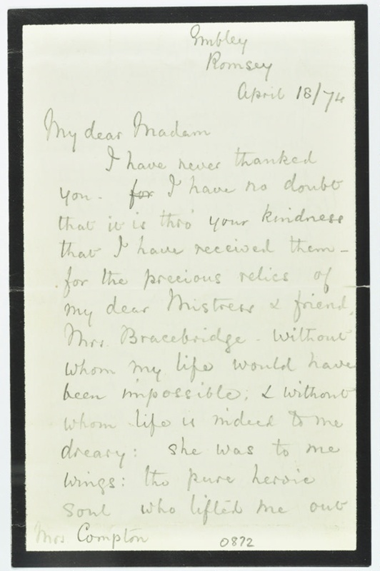 Letter from Florence Nightingale to Mrs. Compton, 18 April 1874 ...
