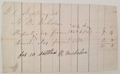 Receipt; 1860s; 1073.231 | eHive