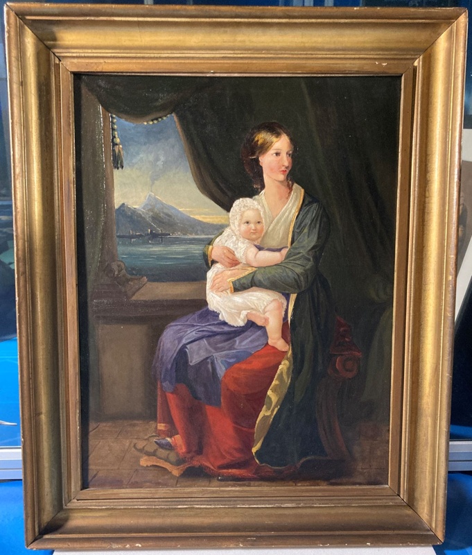 Portrait of Mrs W.E.Nightingale and her elder daughter, Parthenope ...