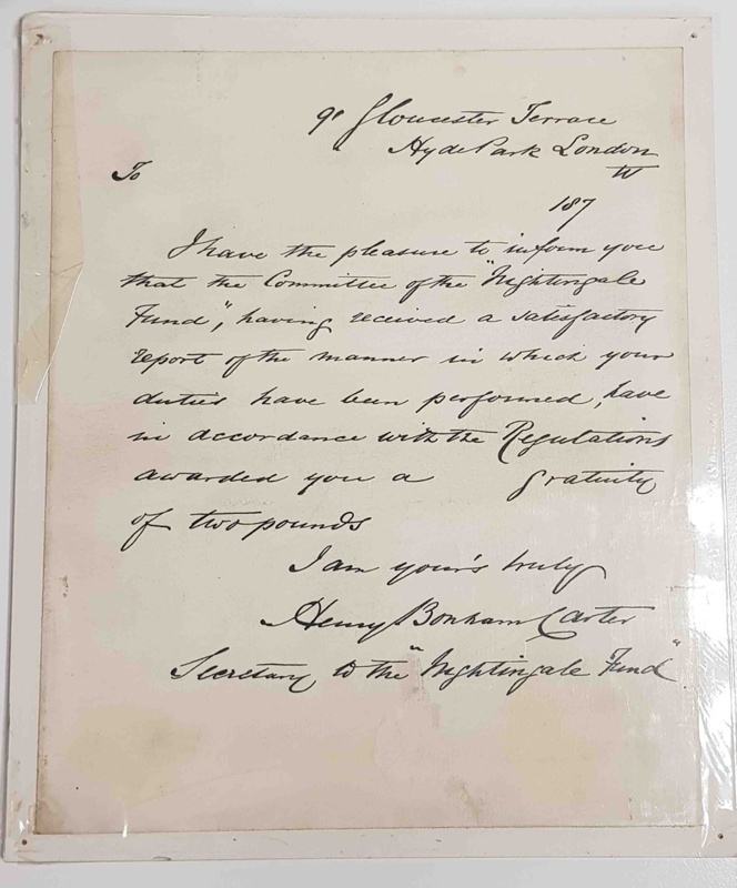 Unused standard letter from Henry Bonham-Carter, Secretary of the ...