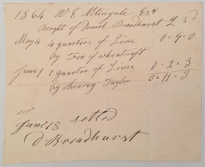 Receipt; Daniel Broadhurst; 18/06/1864; 1073.220 | eHive