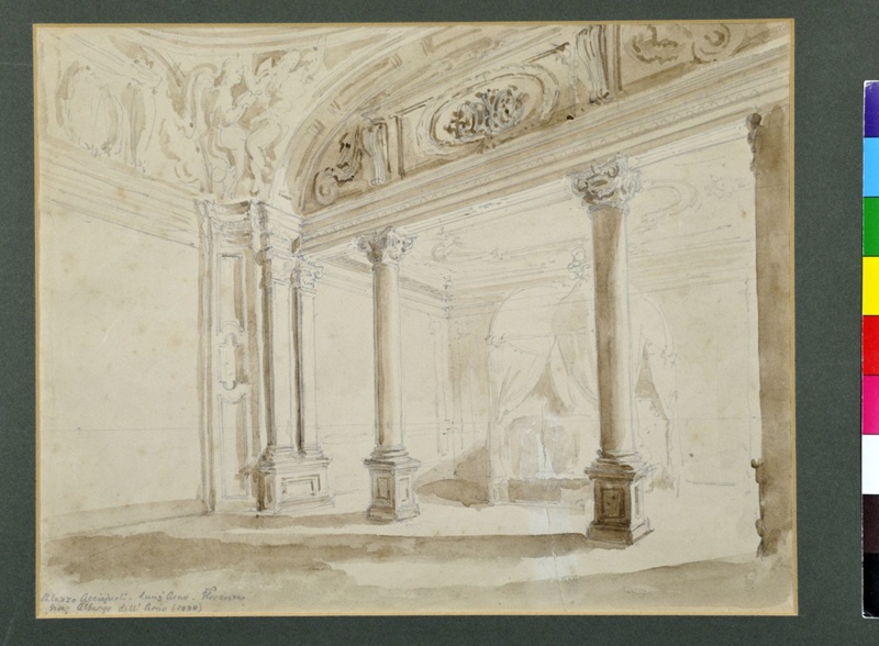 Palace Interior, Florence; Lady Frances Parthenope Verney nee ...