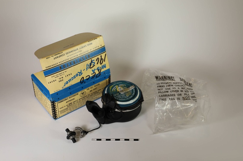 Respirator, Self-Rescuer; Mine Safety Appliances Co.; 1967; 995-9-MMU ...