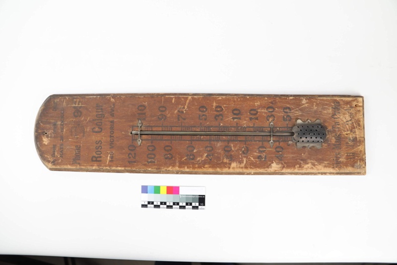 Thermometer, Ross Colgur, wood; 1921-c. 1960; MV-98-1601 | eHive
