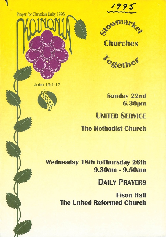 Poster: Stowmarket Churches Together; 17/06/1995; SMKLHG339_0207 | eHive