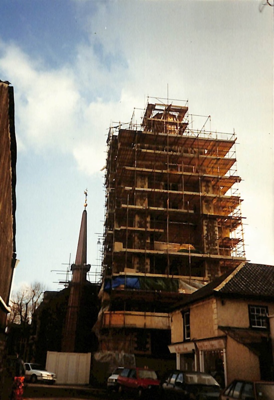 St Peter's and St Mary's Church, under restoration ; Church Needle ...