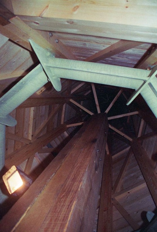 St Peter's and St Mary's Church, looking up into the new spire; Church ...