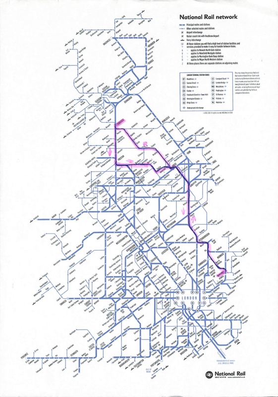 Document: National Rail Network map; Unknown; SMKLHG313_0064 | eHive