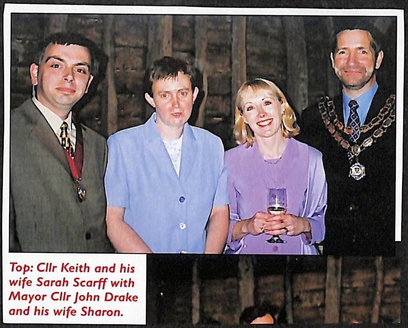 A photo of Cllr Keith and his wife Sarah Scarff, with Mayor Cllr John ...