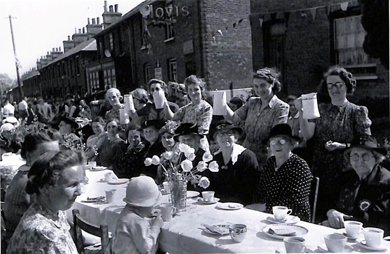 Street party Celebrating the end of World war 2 (1939-1945) on Lime ...