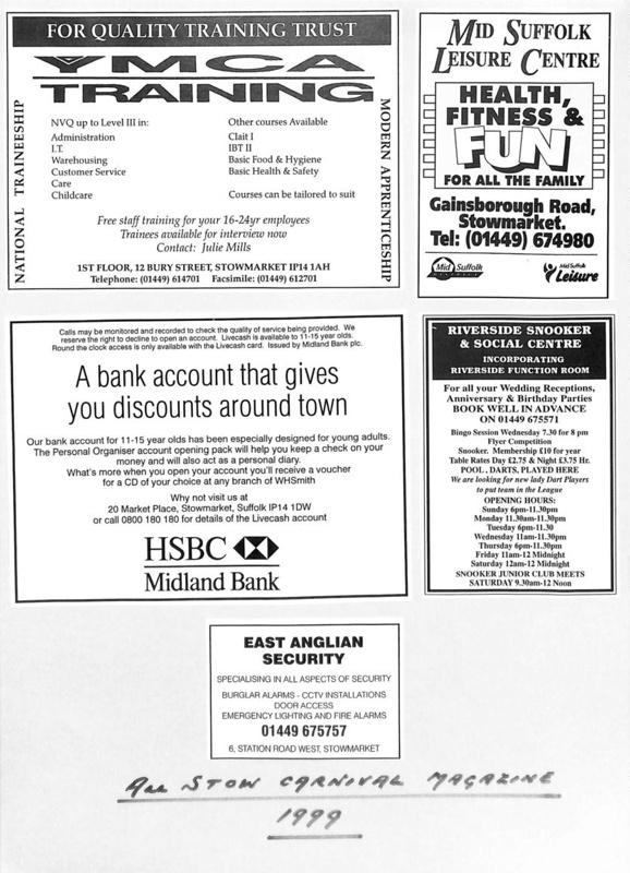 Adverts from Stow Carnival Magazine ; The Linden Clements Collection ...