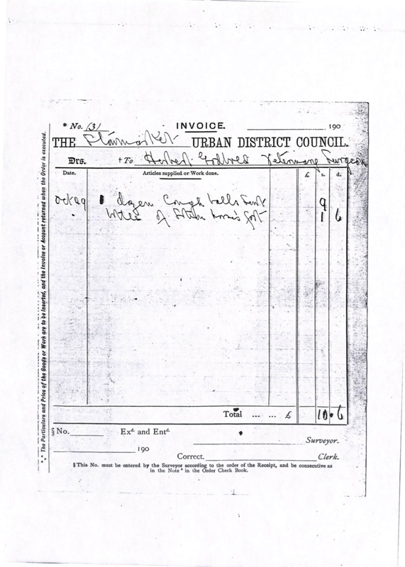 SMKLHG288 Folder, Document, Invoice, Receipt: Stowmarket Urban District ...