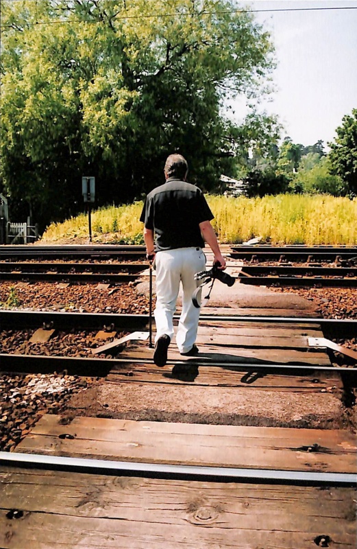 Man Crossing the Railway Line; Unknown; SMKLHG350_0056 | eHive