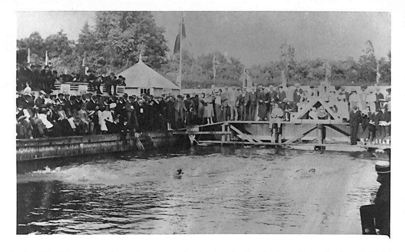 Swimming event at Stowmarket Swimming Pool, River Gardens ; The Linden ...