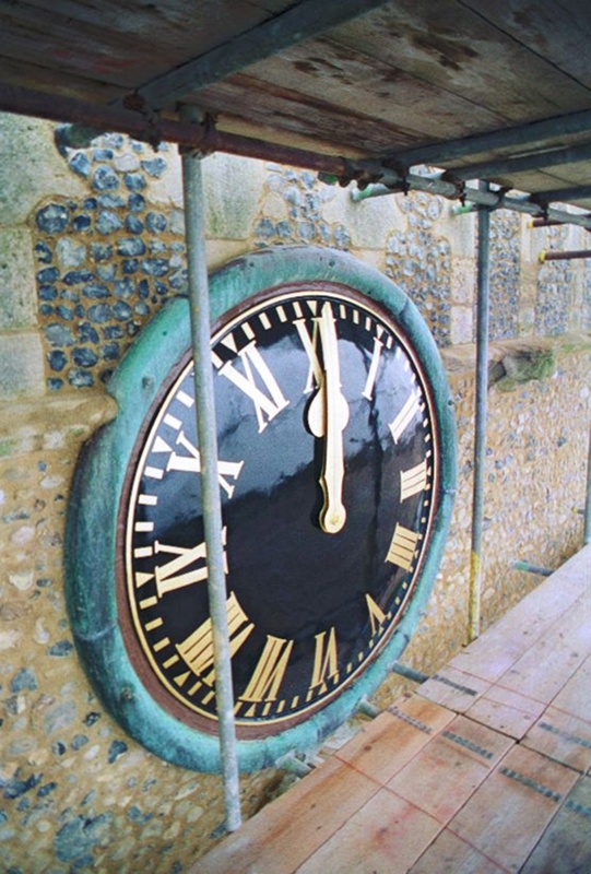 St Peter's and St Mary's Church, Restoration, Clock face; Church ...