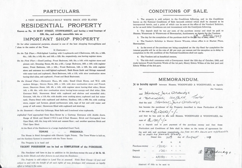 SMKLHG373 Folder, Document: Particulars and conditions of Sale of No 18 ...