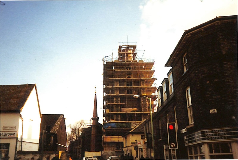 St Peter's and St Mary's Church, under restoration ; Church Needle ...