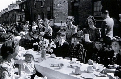 Street party Celebrating the end of World war 2 (1939-1945) on Lime ...