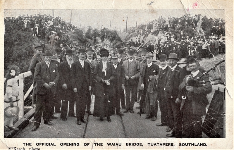 Wallace County Infrastructure - Tūātapere Bridge (old) opens 1915 ...