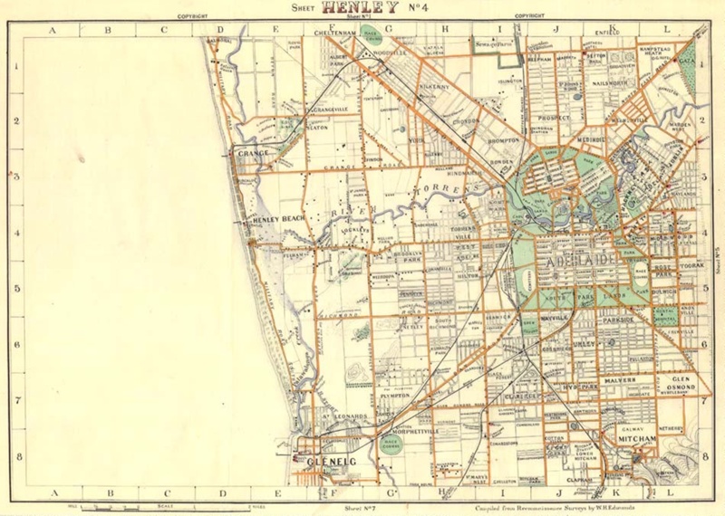 Map showing Glenelg - Grange - Adelaide | eHive