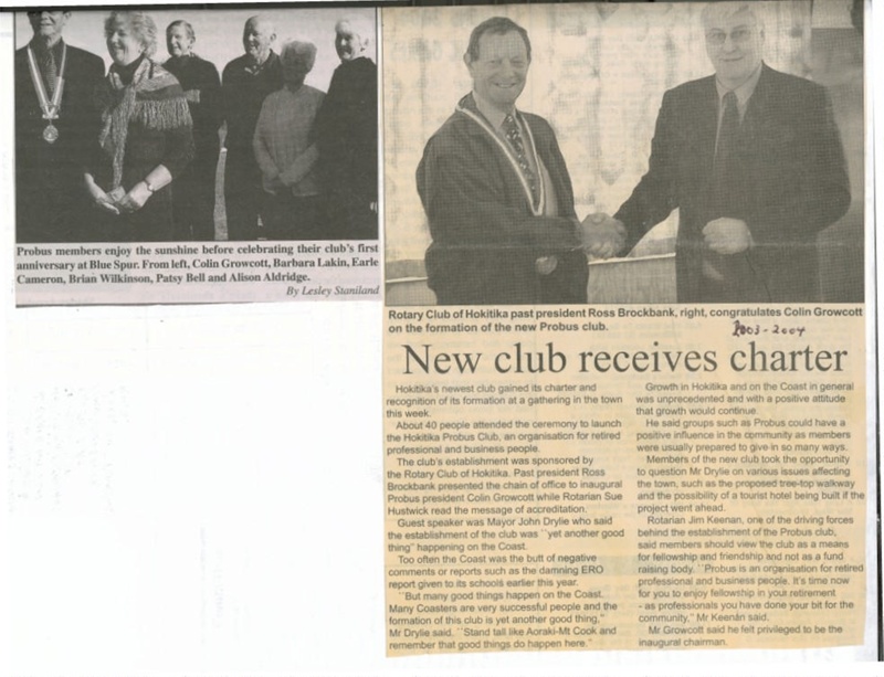 New Club Receives Charter, Probus Club; KWC-I-532 | eHive