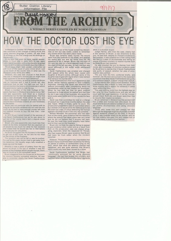 Doctor Bruen 1873; KWC-I-755 | eHive