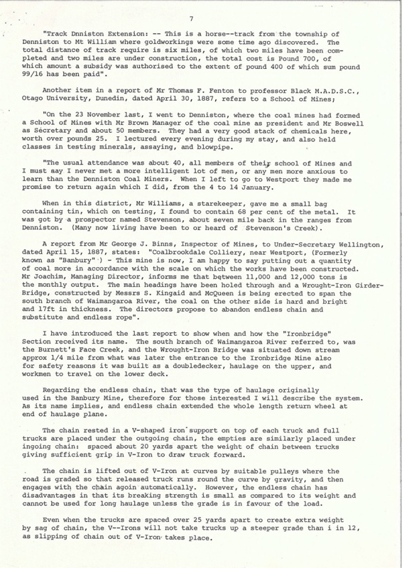 Brief History of Denniston Incline - pg7; KWC-I-935 | eHive