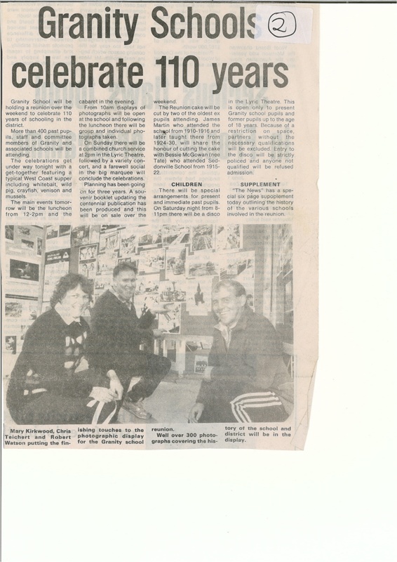 110th Reunion of Granity Schools - pg 2; KWC-I-841 | eHive