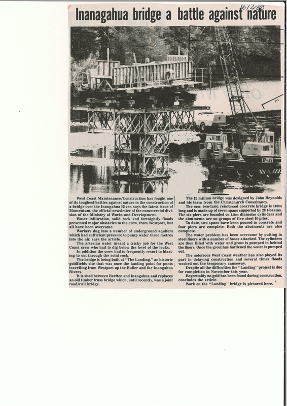 Inangahua Bridge; KWC-I-1096 | eHive