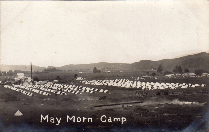 Photographic Postcard of May Morn Camp; 1915 | eHive