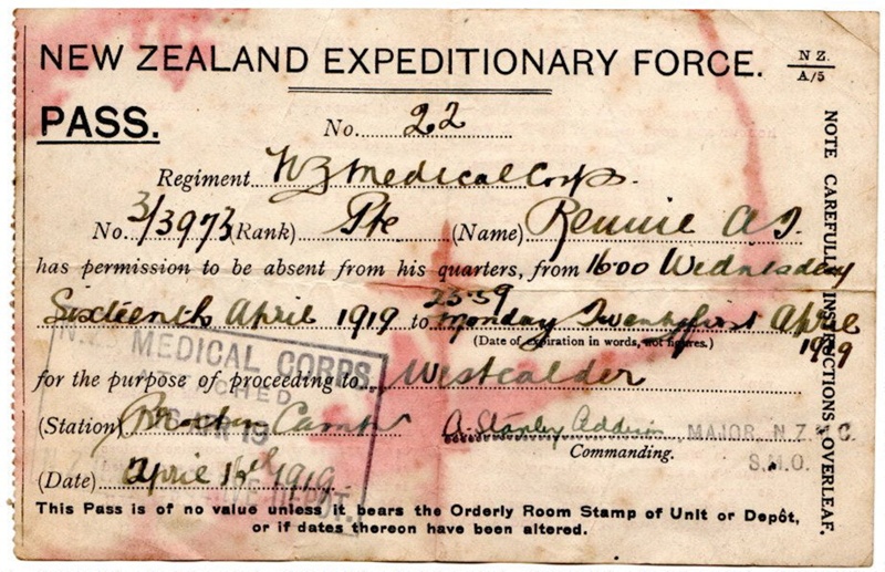 NZEF Leave Pass | eHive