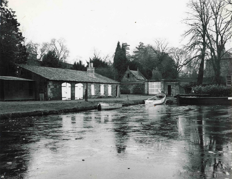 Linlithgow Canal Basin in winter from north bank, c1970; 96LILHT 12_03 ...