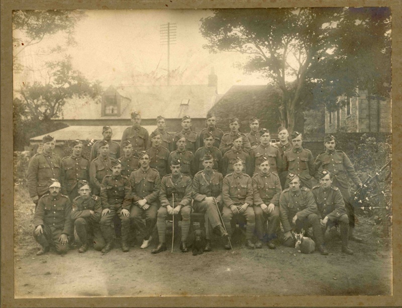 No 1 Platoon, A Coy, 1-10 Royal Scots, during WW1, photographer Parker ...