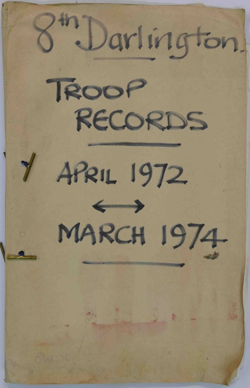 Scout Troop Record Book 1972 - 1974; 8th Darlington Scout Group; 1972 ...