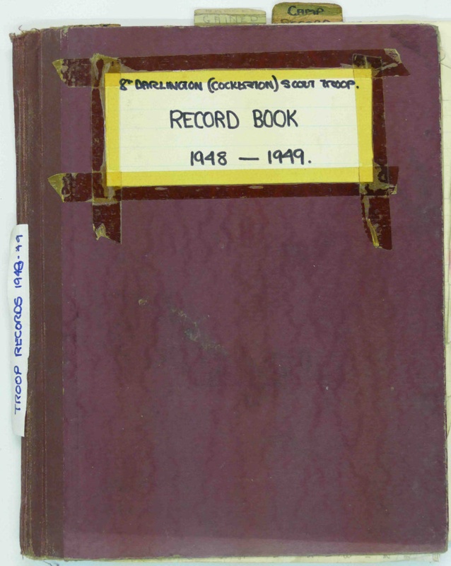 Scout Troop Record Book 1948 - 1949; 8th Darlington Scout Group; 1948 ...