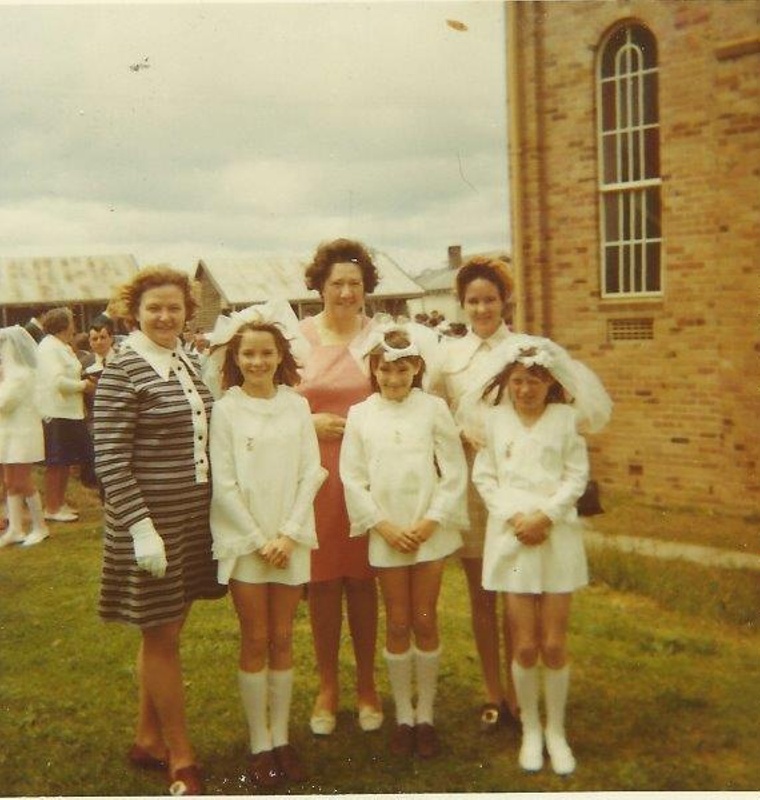 Girls and mothers at communion; 1960s; FODV246 | eHive