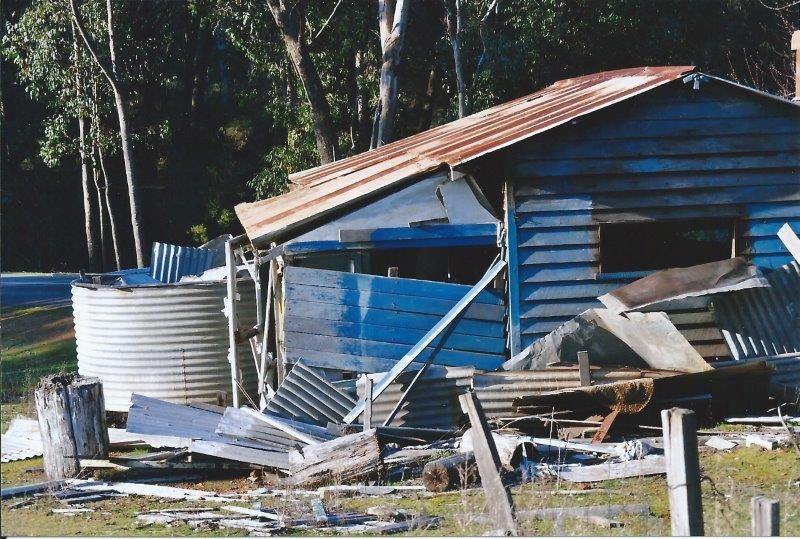 Side view of Jack's shack in disrepair; 1990's; FODV224 | eHive