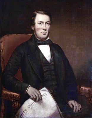 Portrait of Mr. Willmer reading the Daily Times; Unknown; BIKGM.253H ...