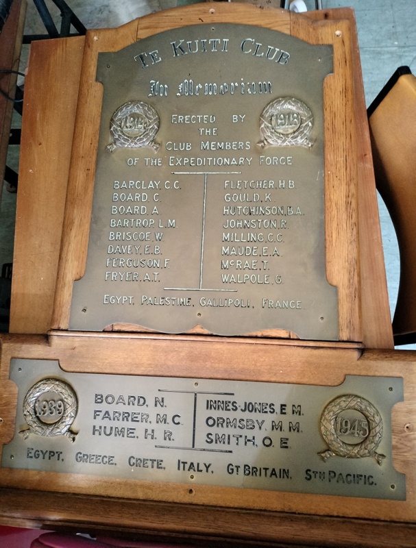 Commemorative Wall Plaques from Te Kuiti Club x 3; 2024.2064 | eHive