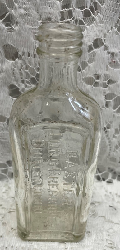 Baxter's Lung Preserver Glass Bottle; John Baxter; 2022.0209 | eHive