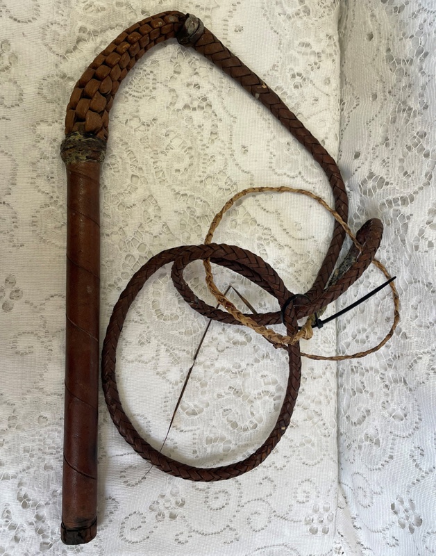 Leather Stock Whip; 2022.0444 | eHive