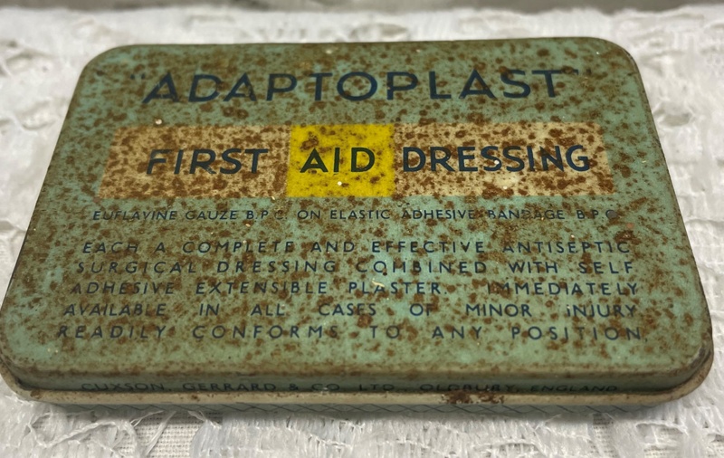 'Adaptoplast' First Aid dressing Tin; Cuxson Gerrard & Co Ltd; 2022. ...