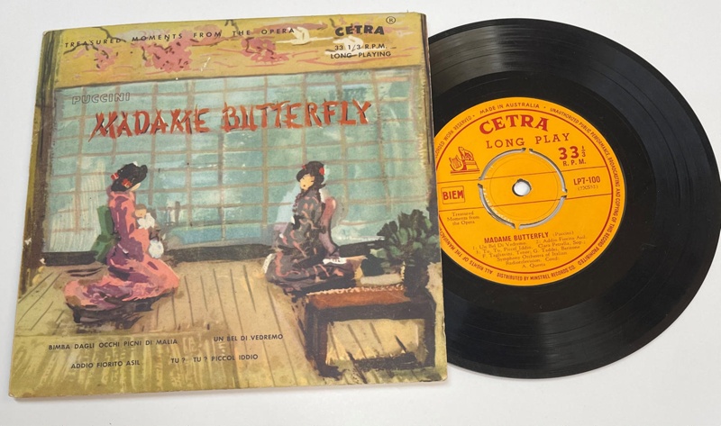 'Treasured Moments From The Opera, Madame Butterfly' Record; Minstrel ...