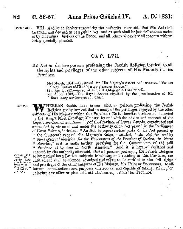 Petition for Civil Rights ; Aaron and Ezekiel Hart; 1831; 2.42.1 | eHive