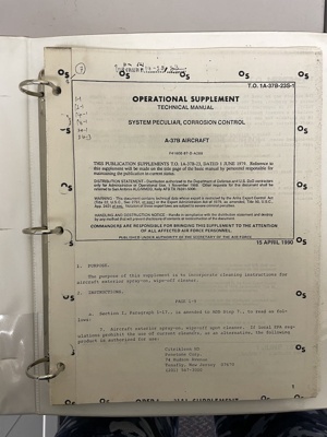 Operational Supplement, Technical Manual, System Peculiar, Corrosion ...