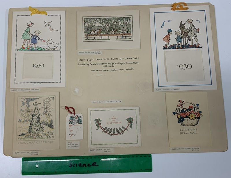 Holly-Bush Christmas Cards designed by Dorothy Hutton; Dorothy Hutton ...