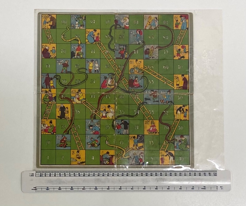 Snakes and Ladders Board Game; Spears Games, J.W. Spear & Sons; ca ...