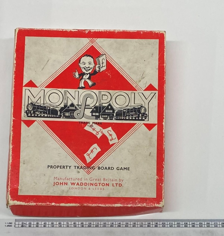 Monopoly (Box- no board); John Waddington Limited; ca 1947-1950s; 2021. ...