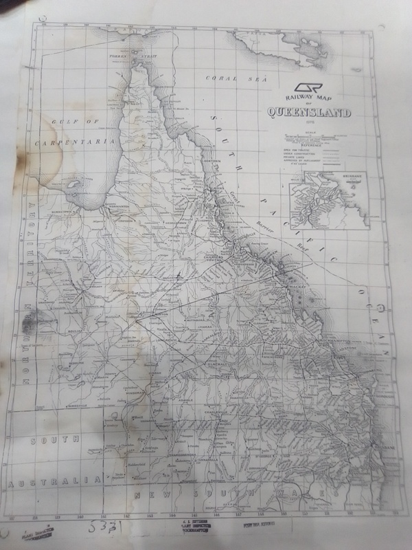 Railway Map of Queensland 1978 (Original & Photocopy); A-1755 | eHive