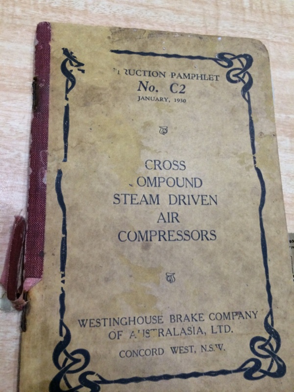Book - Westinghouse Cross Compound Steam Driven Air Compressors; 1930 ...
